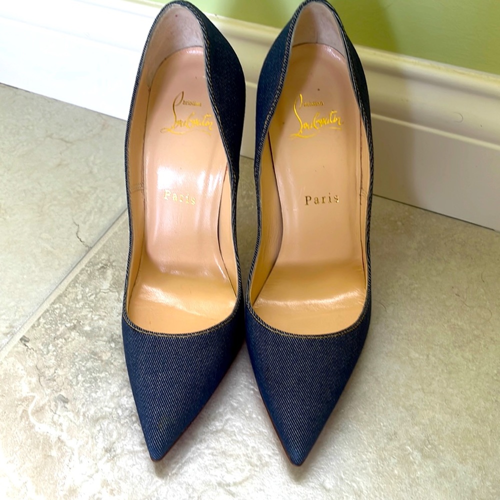 Christian Louboutin So Kate Denim Pumps - Gem
